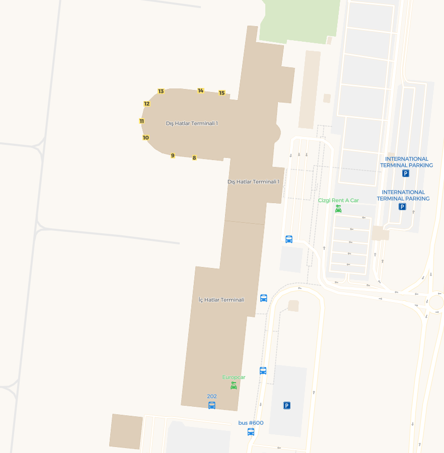 Antalya Airport airport map | Antalya (AYT) terminal overview | Airport ...