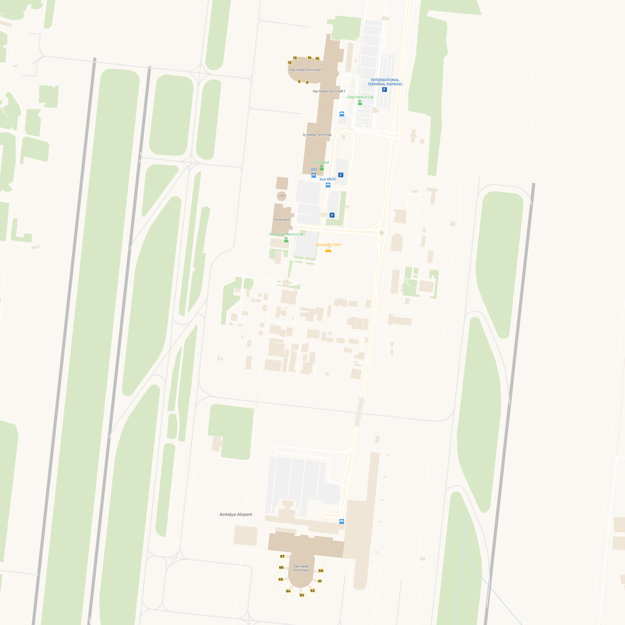 Antalya Airport airport map | Antalya (AYT) terminal overview | Airport ...