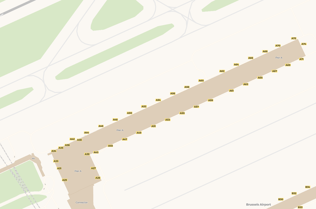 Brussels Airport airport map | Brussels (BRU) terminal overview ...
