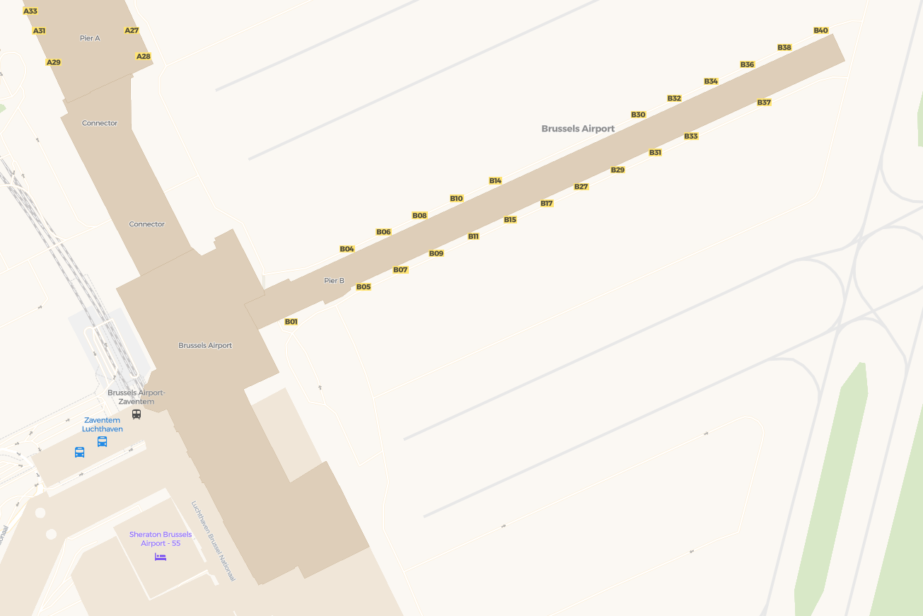Brussels Airport airport map | Brussels (BRU) terminal overview ...