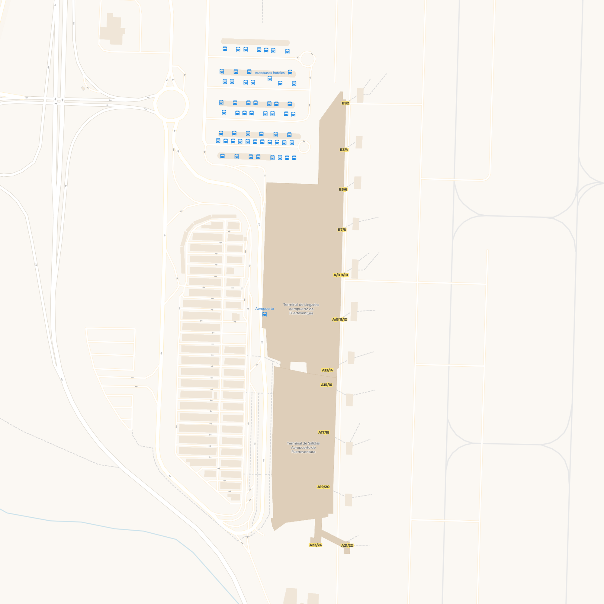 Fuerteventura Airport airport map | Puerto del Rosario (FUE) terminal ...