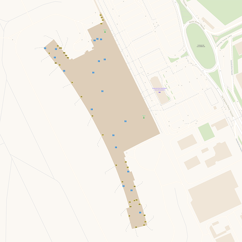 Jorge Chávez International Airport airport map | Lima (LIM) terminal ...