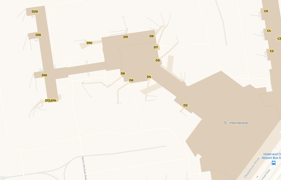 Melbourne International airport map | Melbourne (MEL) terminal overview ...