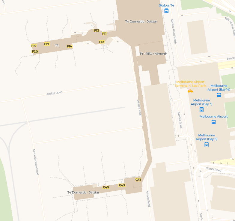 Melbourne International airport map | Melbourne (MEL) terminal overview ...