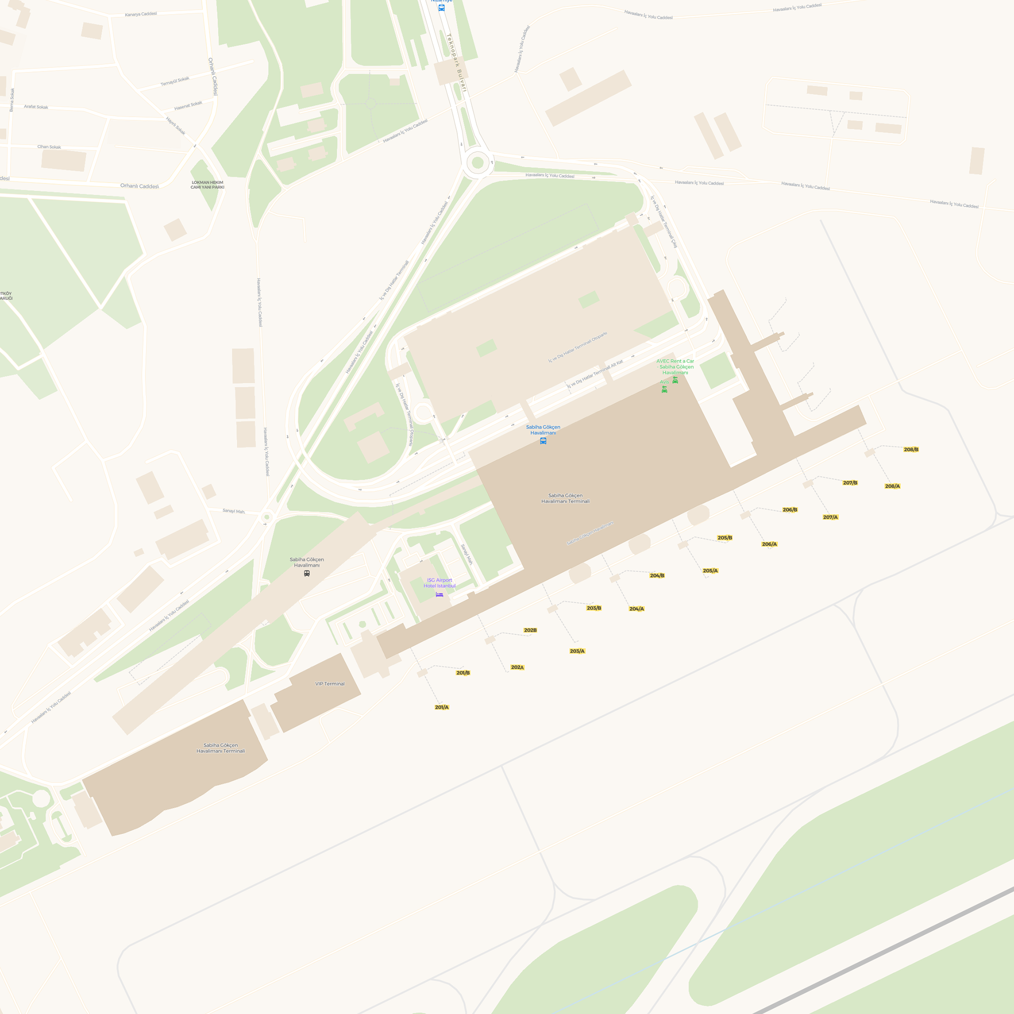 Istanbul Sabiha Gökçen International Airport airport map | Istanbul ...