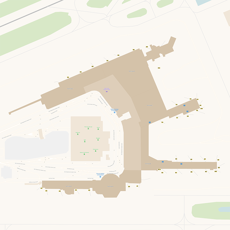 Luis Munoz Marin International airport map | San Juan (SJU) terminal ...